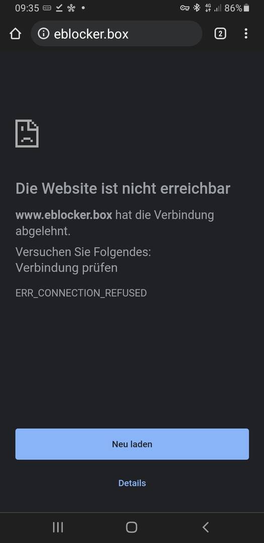 Eblocker Mobile Works Settings Via Dns Not Available When On The Road Bugs And Issues